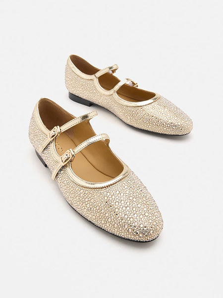Demi Double Strapped Embellished Mary Janes – PAZZION INTERNATIONAL
